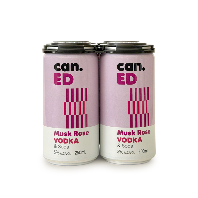 can.ED Musk Rose Vodka & Soda (4 × 250 ml) – Echuca Distillery
